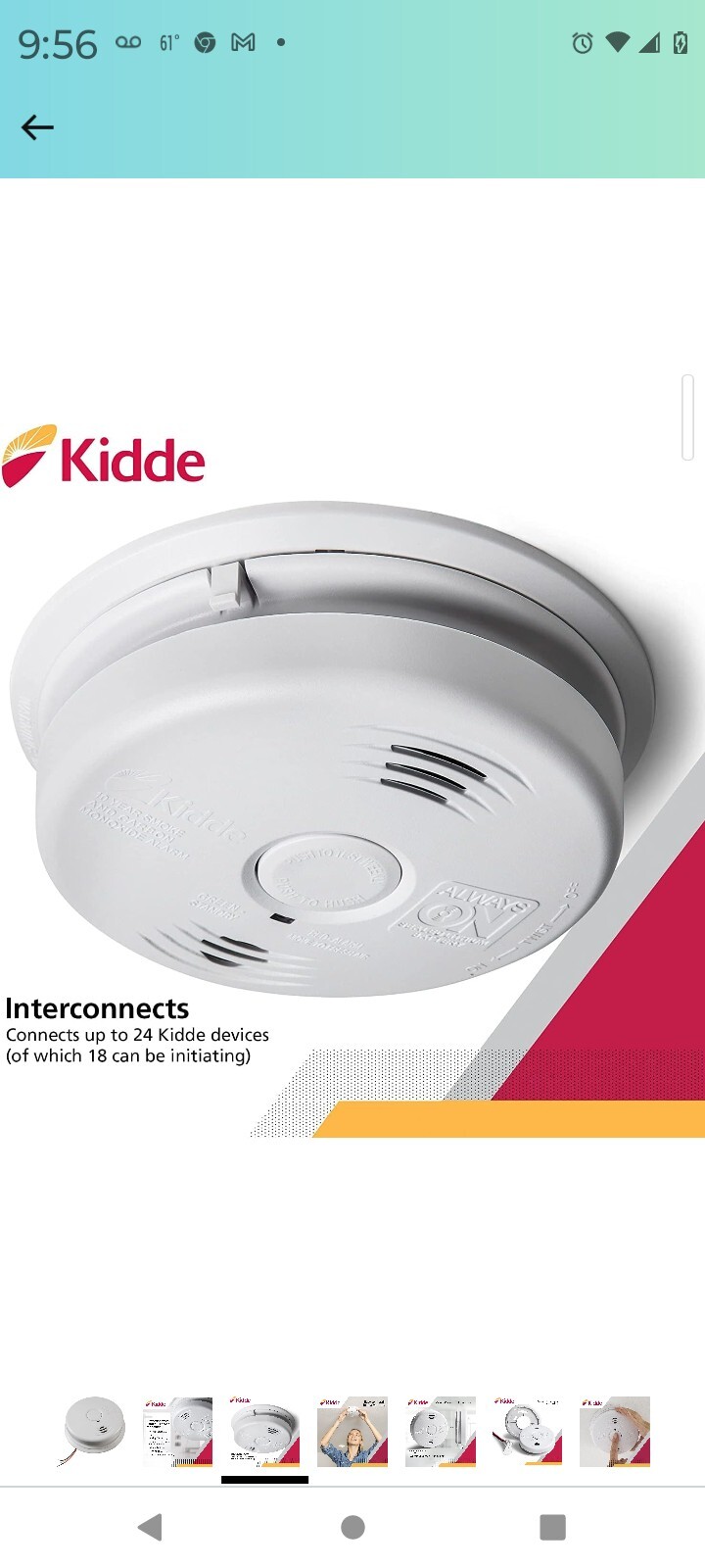 Kidde P4010ACSCO-WF Smoke + Carbon Monoxide Smart Alarm for sale online ...