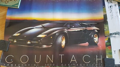 Vintage - Lamborghini Countach Poster | eBay UK