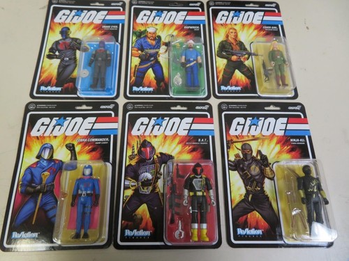 Lot of 6 GI Joe Action Figures 2022 Super7 ReAction Cobra BAT Snake ...