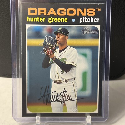 2020 Topps Heritage Minors #34 Hunter Greene Rookie RC - Dayton Dragons ...