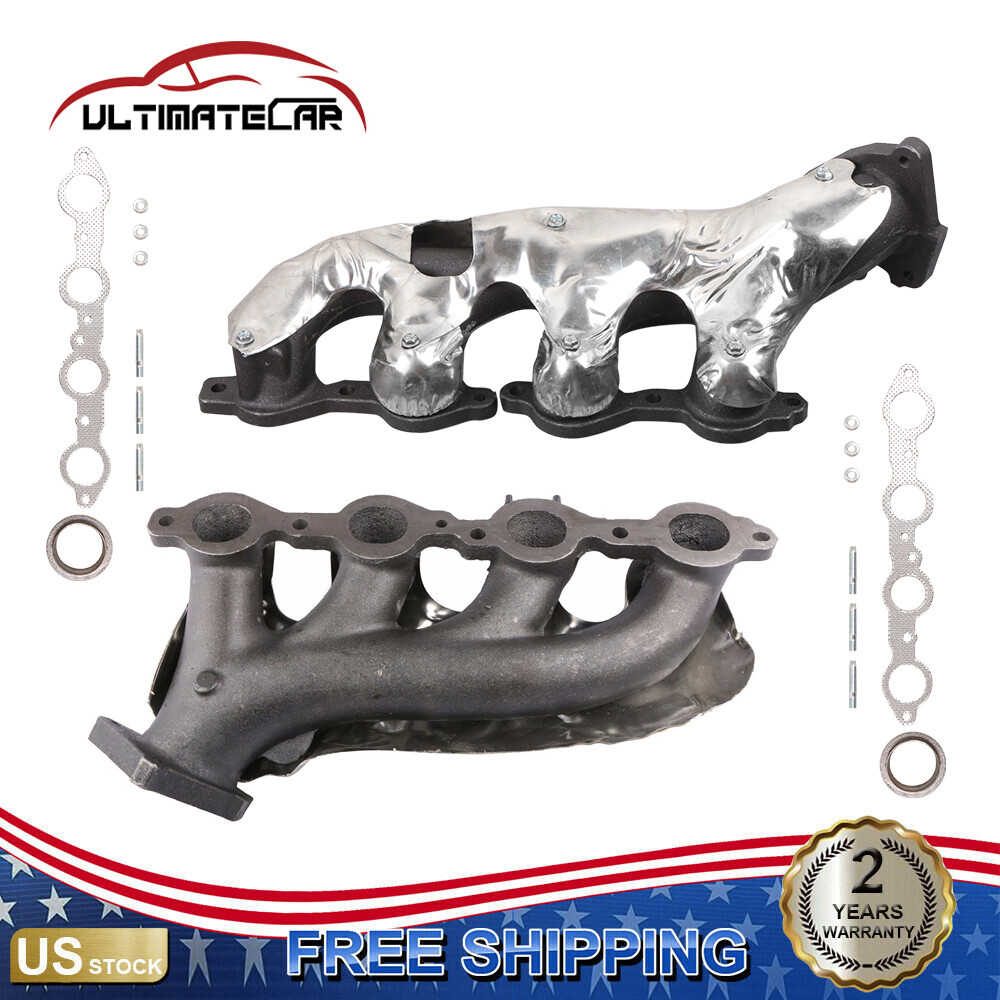 Set 2 Exhaust Manifold For Chevy Silverado Express GMC Sierra 1500 Left ...