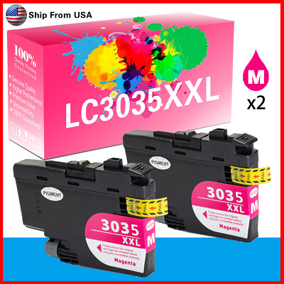 2-Pack LC3035 LC-3035 Magenta Ink Cartridge for MFC-J805DWXL MFC-J815DW ...