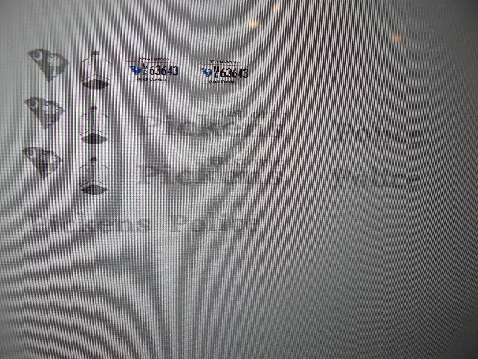 Pickens South Carolina Police Patrol Pick UP Decals 1:24 | eBay