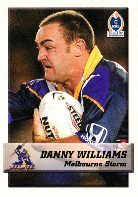 2002 MELBOURNE STORM NRL Card DANNY WILLIAMS Daily Telegraph | eBay ...