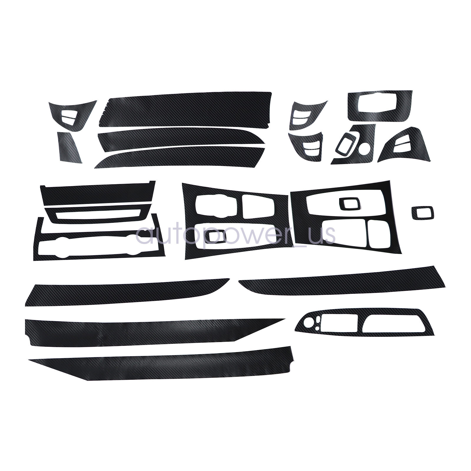 For 2008-2014 BMW X5 E70 X6 E71 3D Carbon Fiber Pattern Interior Trim ...