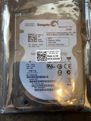 Seagate Momentus Thin ST320LT007 320GB Internal 7200K 2.5" NEW SEALED ...