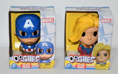 Marvel OOSHIES 4" Vinyl Series Captain Marvel & Captain America | eBay ...