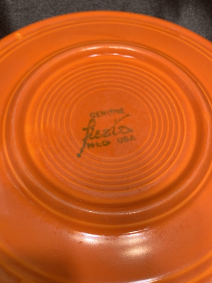 Lot of 2 FIESTA WARE Radioactive Red Orange 7" salad plates | eBay