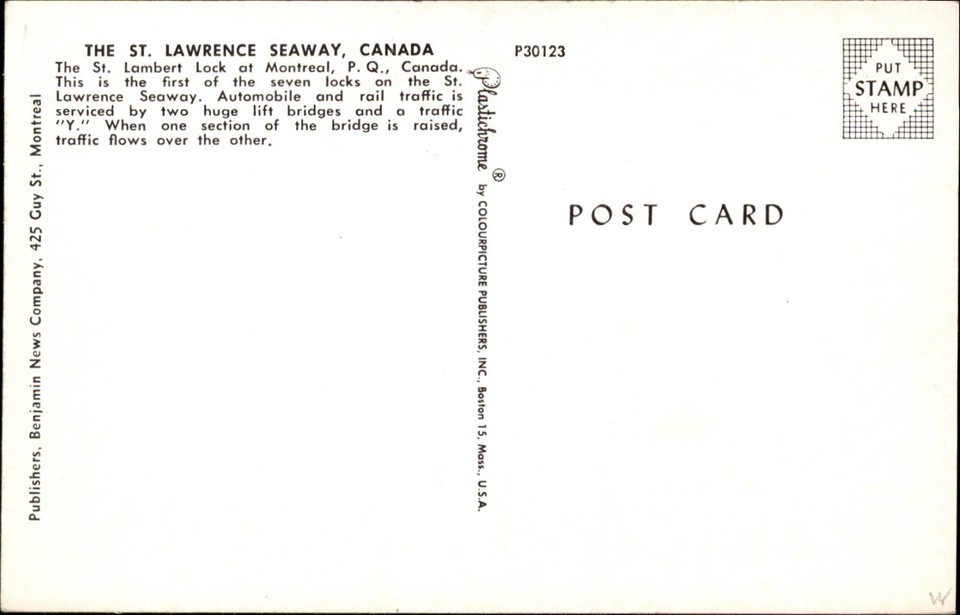St Lambert Lock Montreal Quebec Canada vintage postcard n537 | eBay