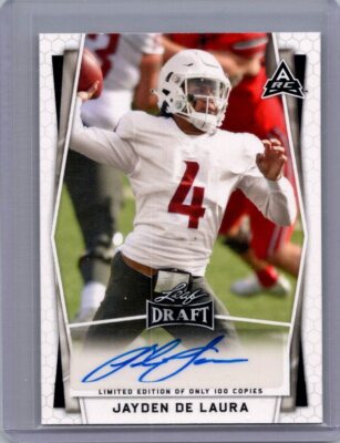 2022 Leaf Draft (Hobby) #BA-JDL Jayden De Laura Autographs Blue | eBay