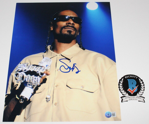 SNOOP DOGG SIGNED WEST COAST RAPPER CALIFORNIA 187 11x14 PHOTO BECKETT ...