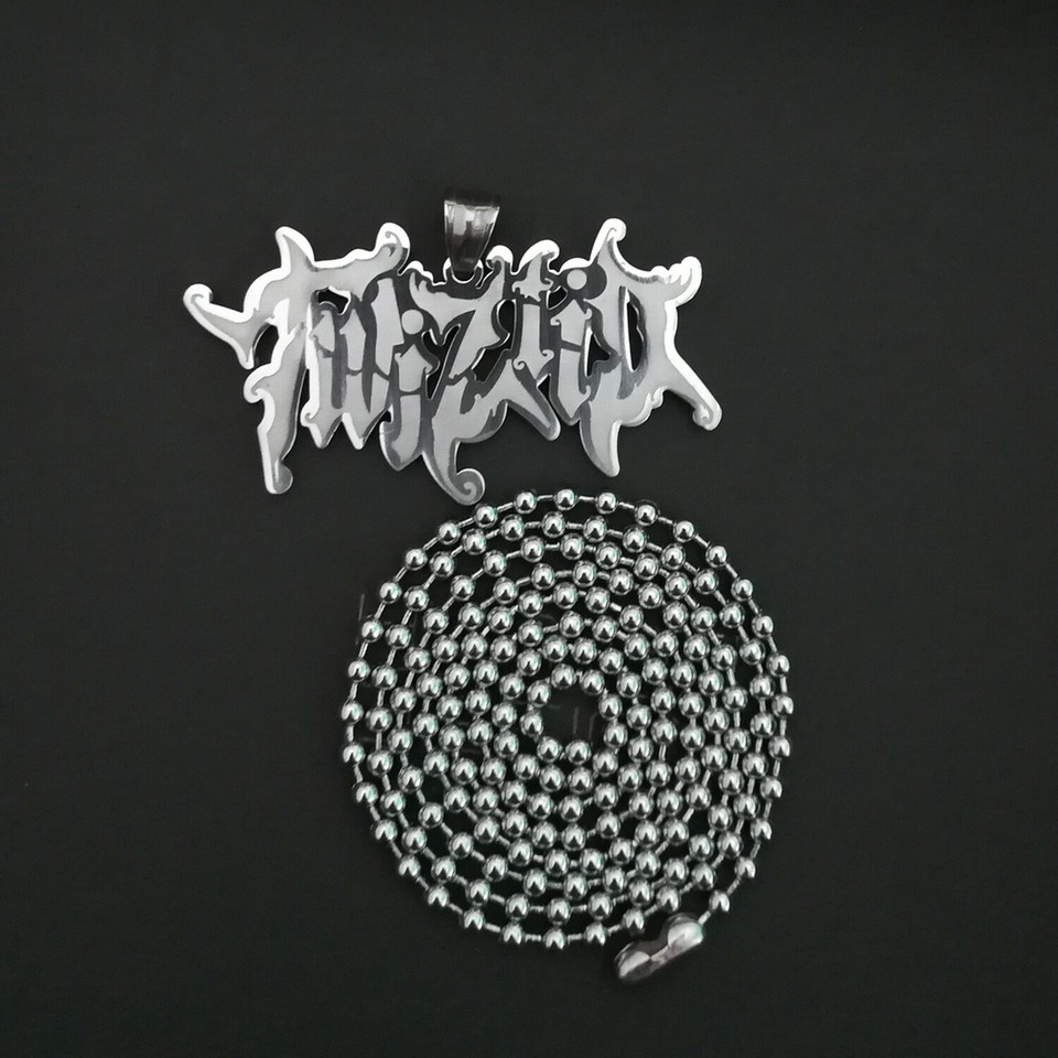 TWIZTID ICP embossed Polished Stainless Steel pendant w/30 inch ball ...