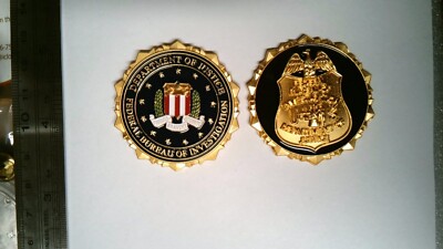 CHALLENGE COIN FBI FEDERAL BUREAU OF INVESTIGATION DOJ DEPARTMENT OF ...