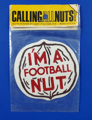 Vintage NOS I'm A Football Nut Amke Nutty Sports Patch USA | eBay