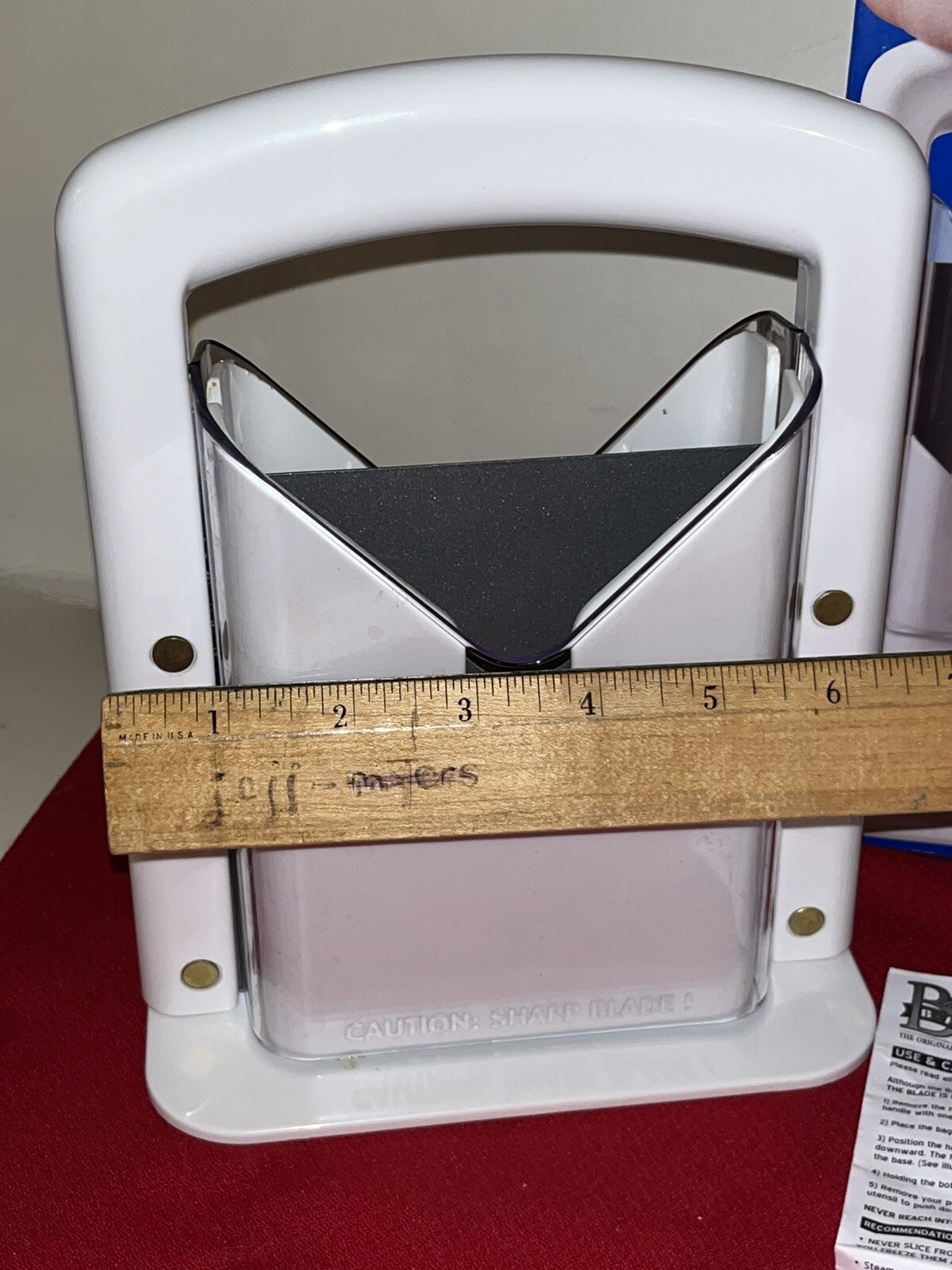 NEW THE ORIGINAL BAGEL GUILLOTINE WHITE CUTTER BITER SAFETY FIRST ...