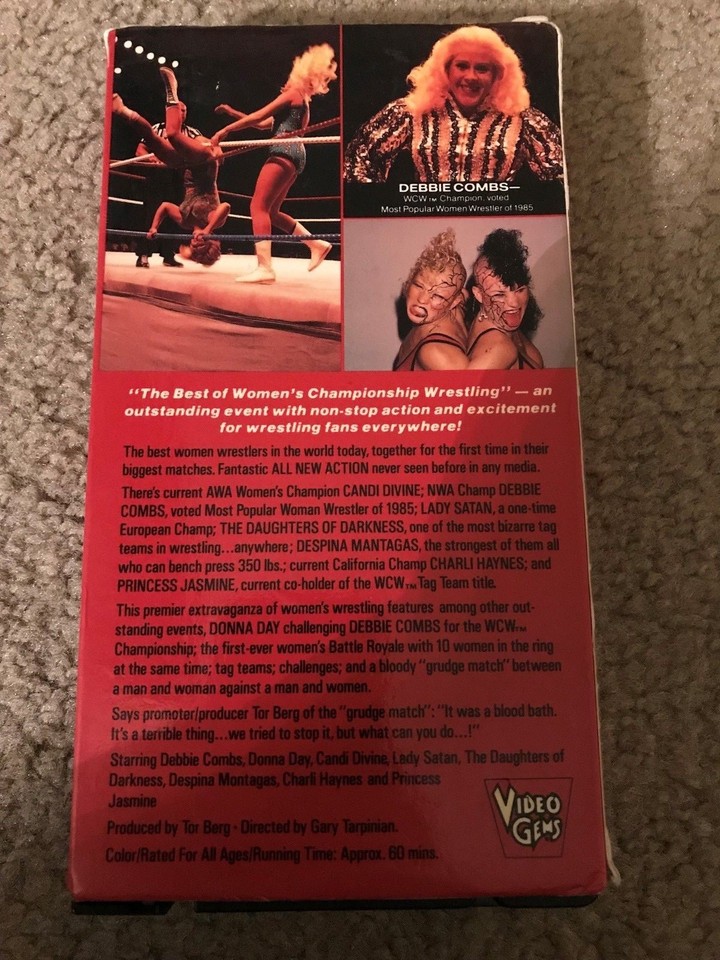 1986 BEST OF WOMEN'S WRESTLING VHS WCW GLOW DEBBIE COMBS DONNA DAY ...