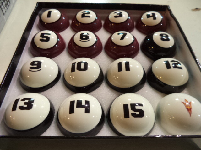 Arizona State Sun Devils Billiard Ball Set | eBay