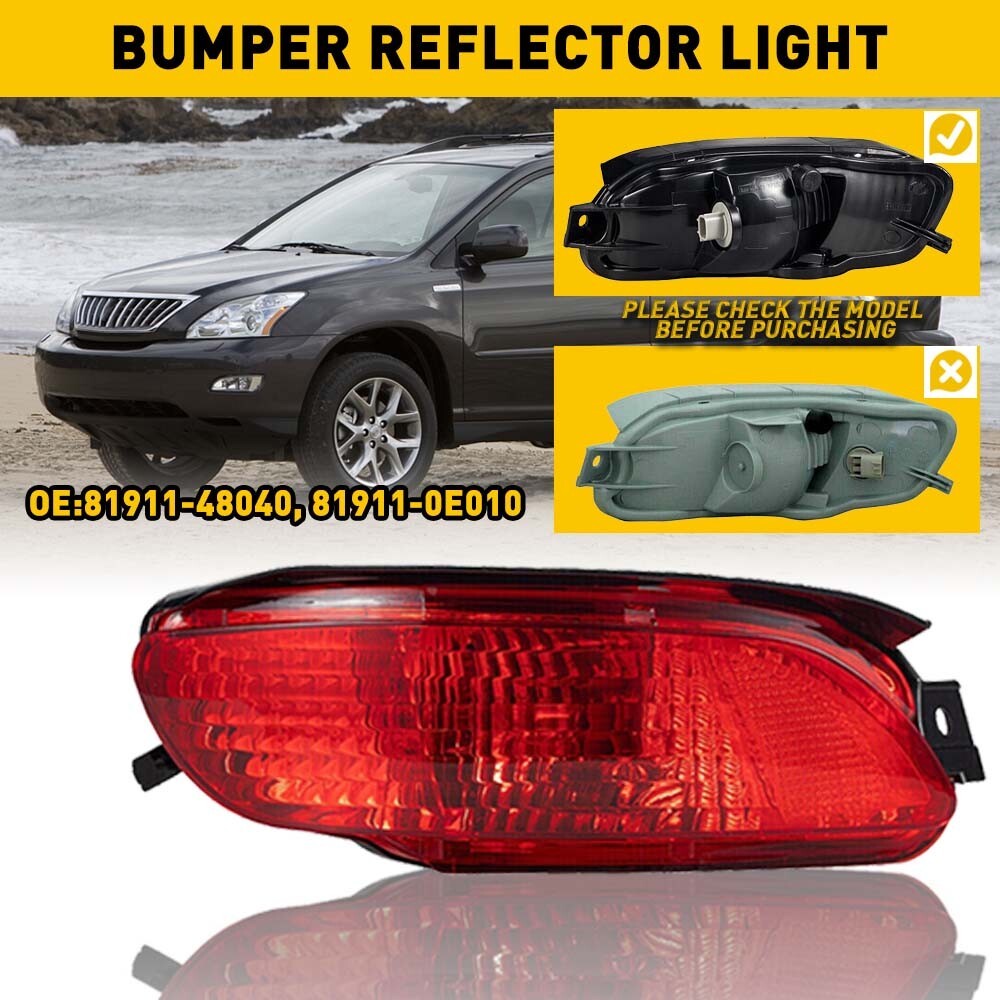 Rear Left Side Marker Bumper Light Red for 04-06 Lexus RX330 07-09 ...