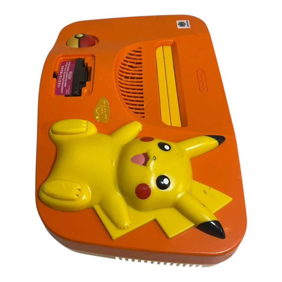NINTENDO64 N64 Pokemon Pikachu Limited Orange W/Controller JAPAN Tested ...