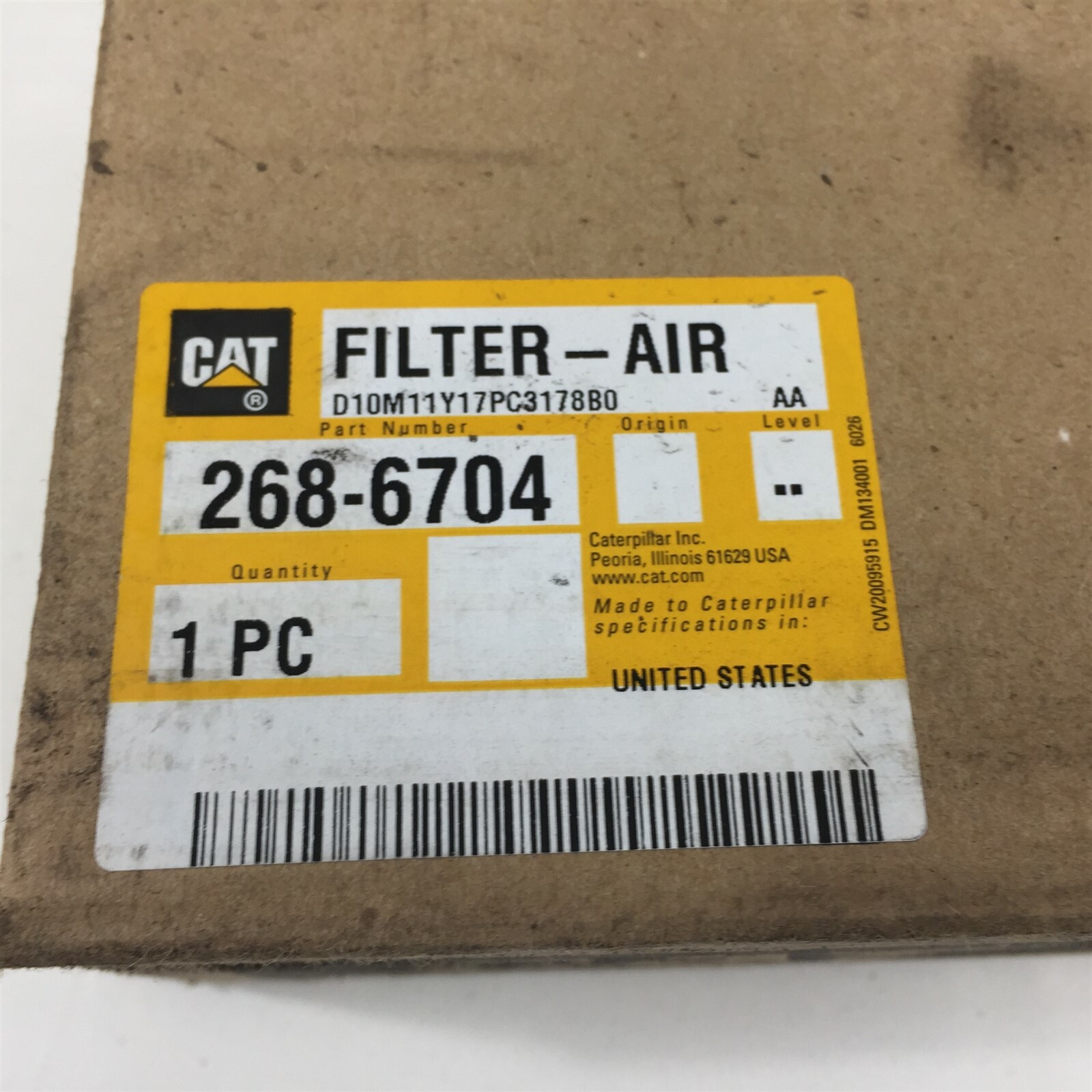 CAT Caterpillar 2686704 Air Filter Element 268-6704 for sale online | eBay