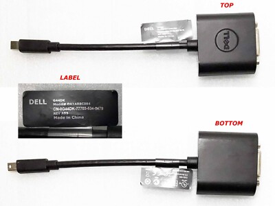 GENUINE Dell Adapter DAYARBC084 - Mini DisplayPort to DVI Single-Link ...