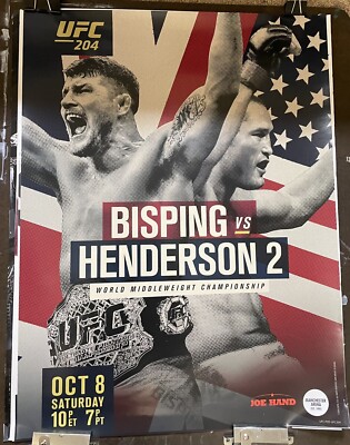 UFC 204 Bisping Vs Henderson 2 WM CHAMPIONSHIP Original Joe Hand ...
