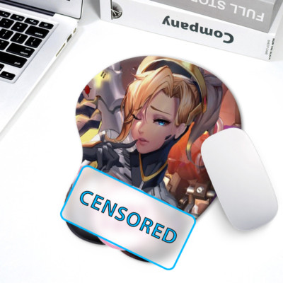 3D oppai Anime Mouse Pad with Wrist Rest by Overwatch Mercy #02 | eBay