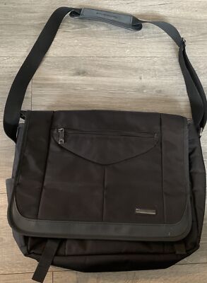 Samsonite Perfect Fit Laptop Computer Messenger Travel Bag Black | eBay