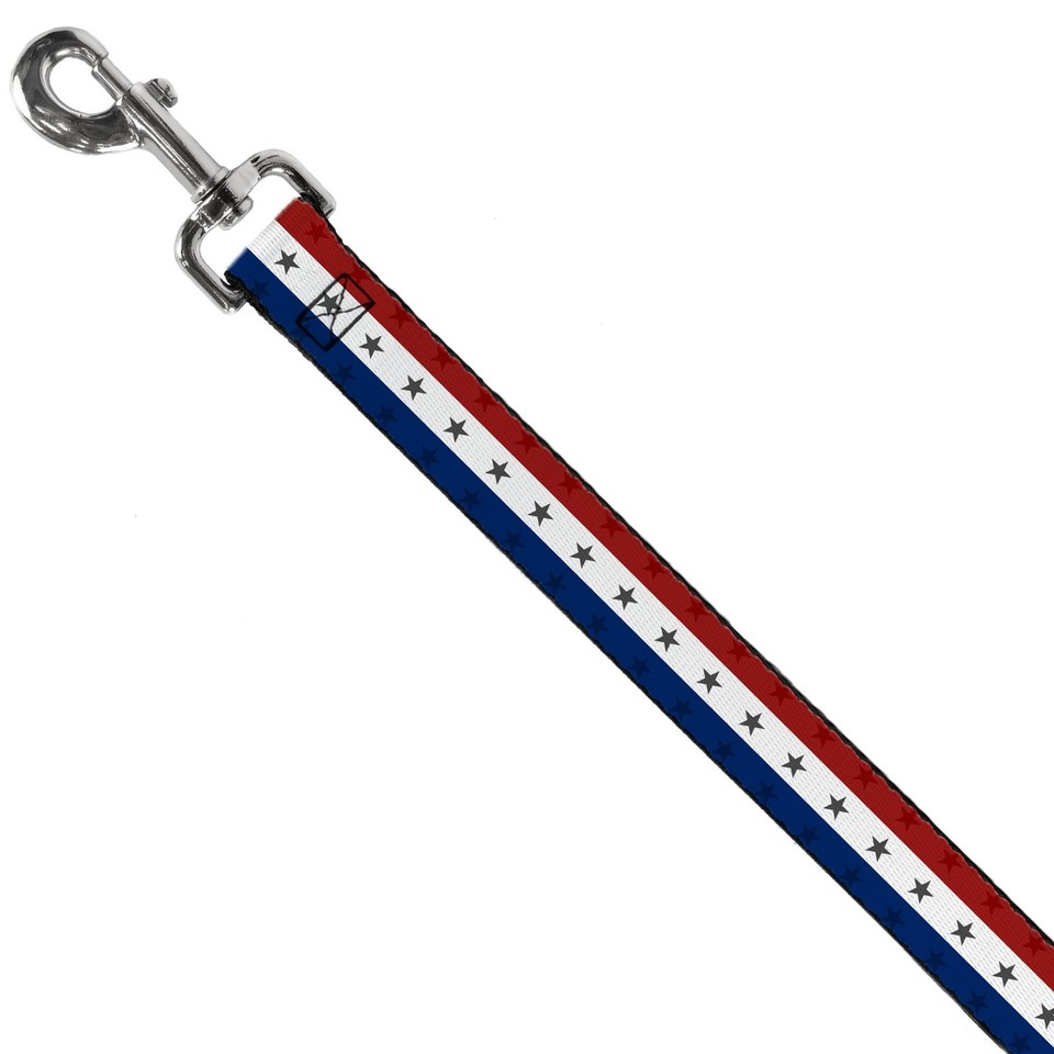 Dog Leash Americana Star Stripes Red/White/Blue NARROW 0.5" | eBay