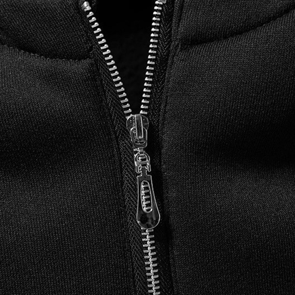 Men Half Zip Hoodie Hooded Design Half Zip Closure Stretch Polyester ...