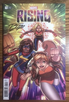 MARVEL RISING 1 NM/NM+ SIGNED by RON LIM CAPTAIN MARVEL SQUIRREL GIRL ...