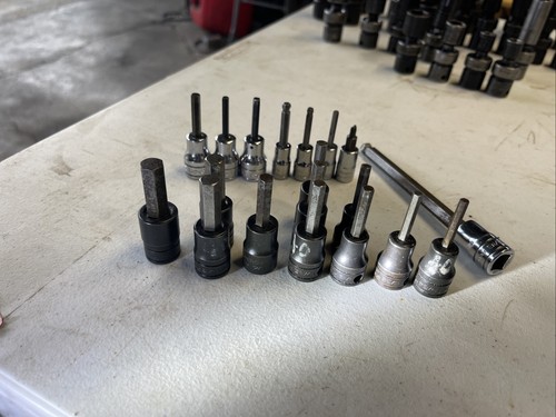 Snap On Tools 1/4” - 3/8” Drive Socket Set, Allen Wrenches. Impact And ...