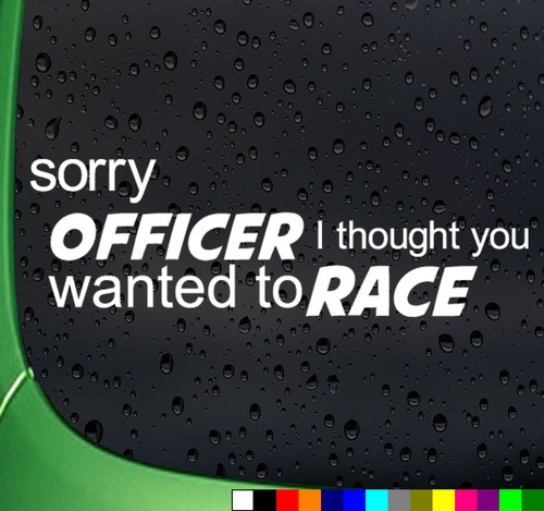 SORRY OFFICER FUNNY CAR STICKERS DECALS WINDOW VAN VINYL JDM | eBay UK