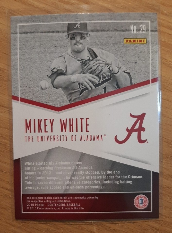 2015 CONTENDERS DRAFT PICKS SCHOOL COLORS MIKEY WHITE #29 OAKLAND ...