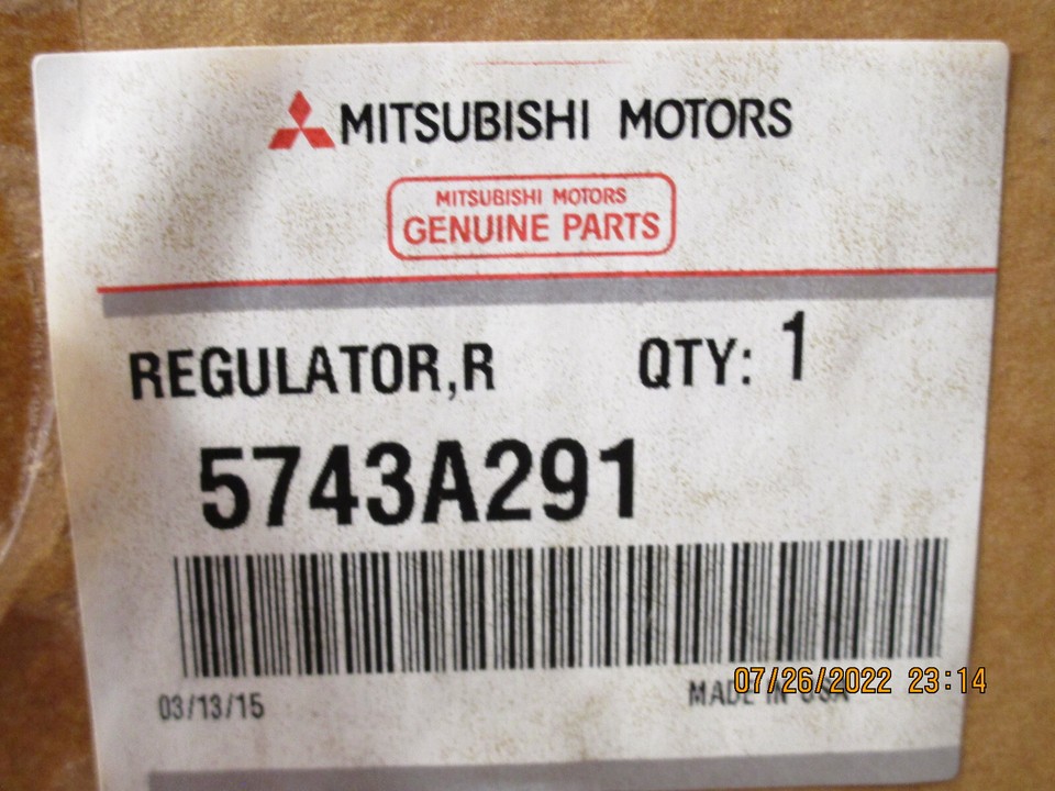 Genuine Mitsubishi OEM 5743A291 Rear Left Door Window Regulator | eBay