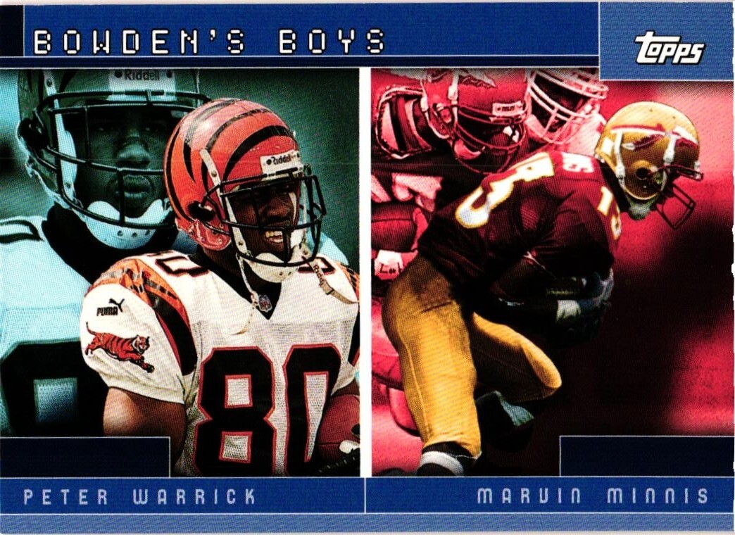 2001 Topps Insert Bowden's Boys Combos Peter Warrick Marvin Minnis # ...