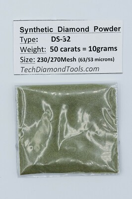 Lapidary Grinding Diamond Powder Size 325 to 50 Grit, Weight 25 Carats ...