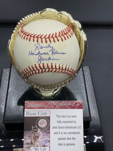 Rare Handsome Ransom Jackson Signed National League Ball Cubs Dodgers ...