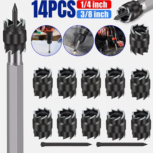 14Pcs 3 8 Double Sided Spot Weld Cutter Remover Drill Bit Welder Cut 14pcs-3-8-double-sided-spot-weld-cutter-remover-drill-bit-welder-cut
