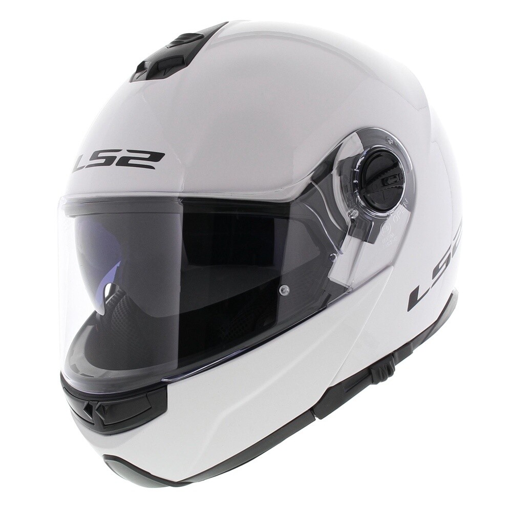 LS2 FF325 Strobe Helmet Solid Gloss White | eBay
