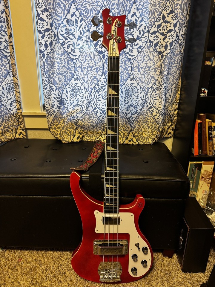 The Custom Scarlet Bass - homage to the Rickenbacker 4001 Bass w/ Strap ...