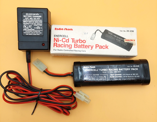Radio Shack Enercell Turbo Racing Battery Ni-Cd 7.2V 1200mah w/Archer ...
