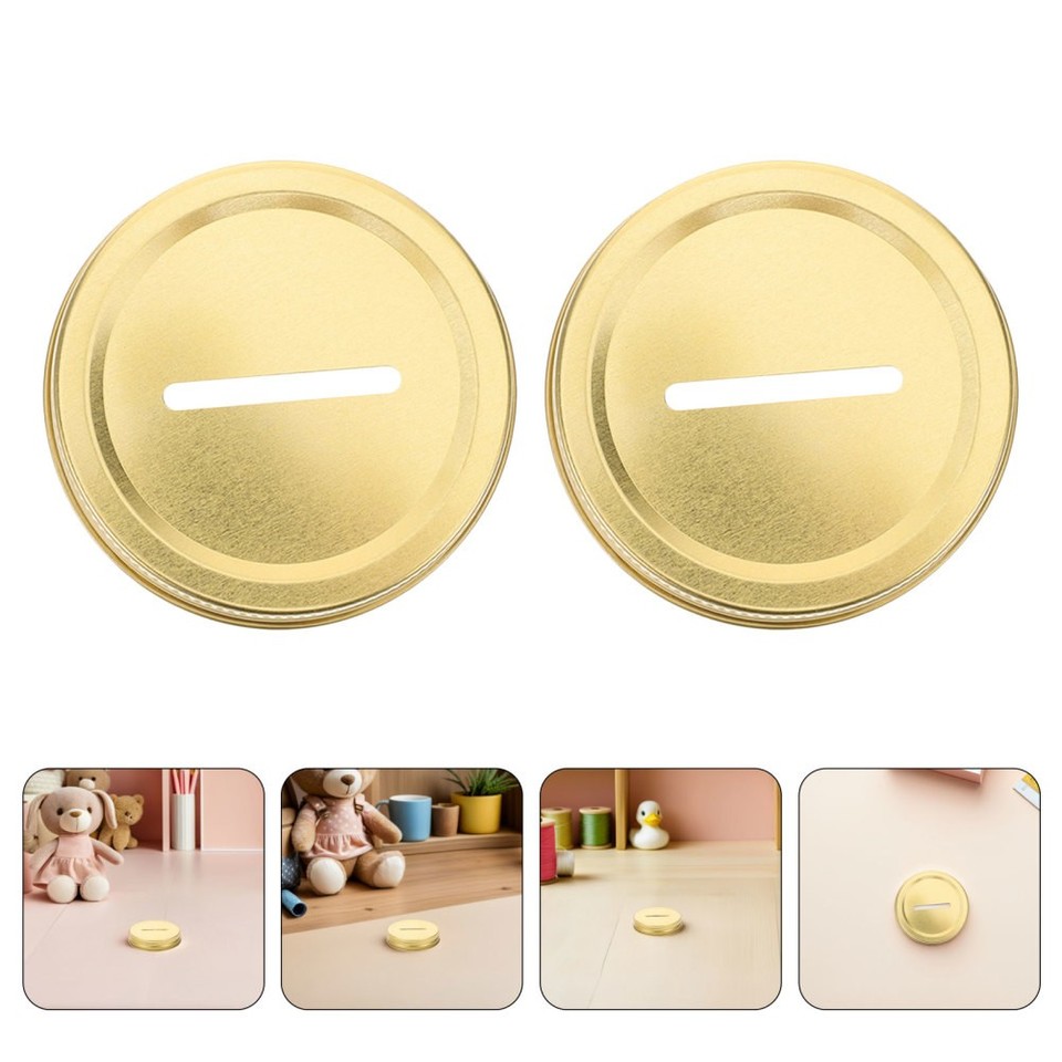 18pcs Regular Mouth Jar Lids with Money Slot - Small Piggy Bank Cover ...