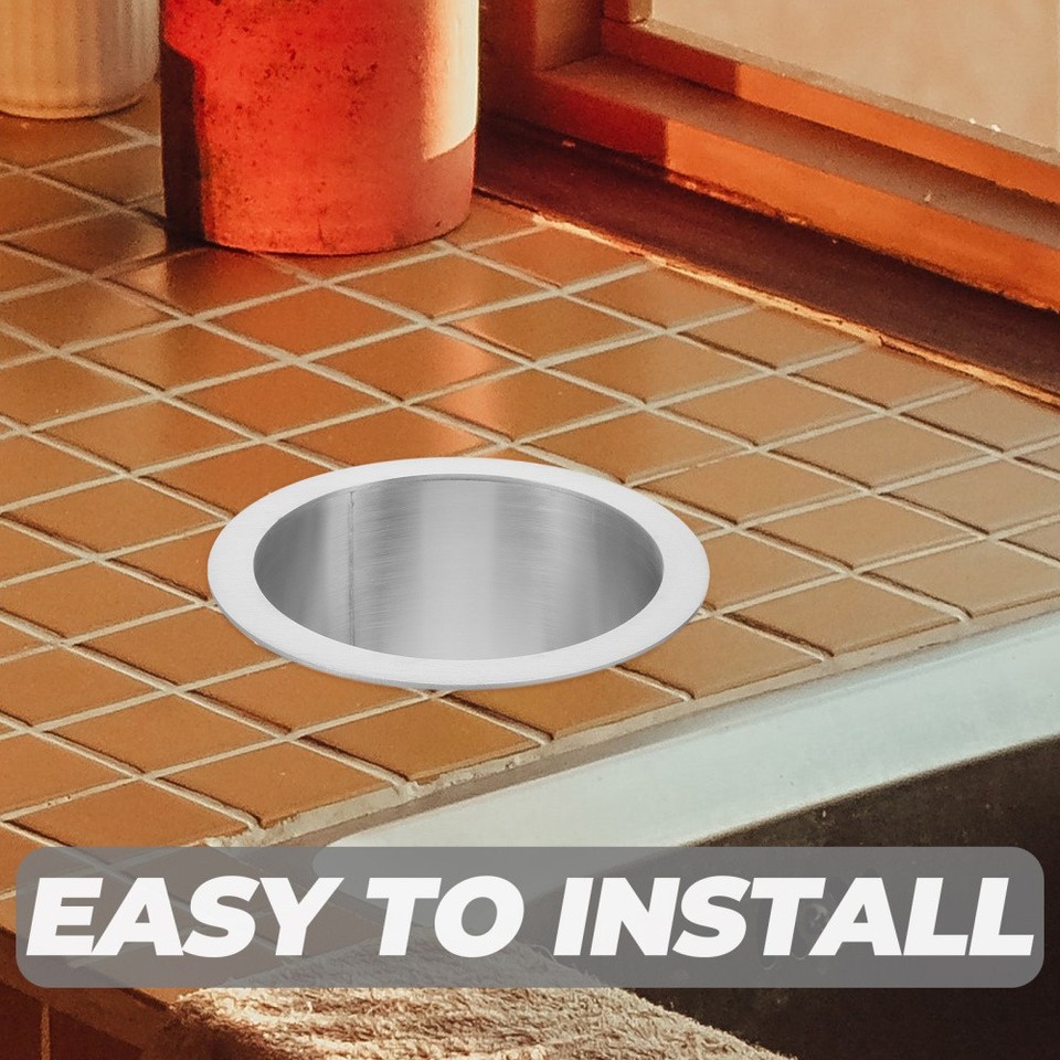 Stainless Steel Garbage Trough Trash Grommet Office Inserted Chutes ...