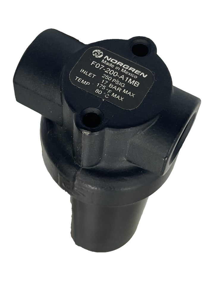 IMI NORGREN F07-200-A1MB Mini Air Filter 1/4" Metal Bowl 17 bar / 250 ...