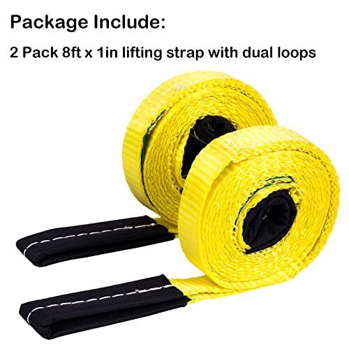 2 Pack Lifting Slings Straps 1"x8ft 1333Lbs Capacity for Rock Tree ...