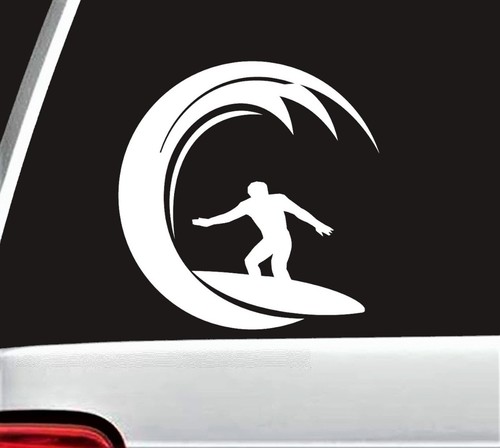 SURFING SURFER WATER WALL WAVES VINYL DECAL STICKER for CAR TRUCK SUV ...