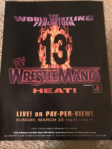 Vintage 1997 WWF WRESTLEMANIA XIII 13 PPV Poster Print Ad WWE | eBay