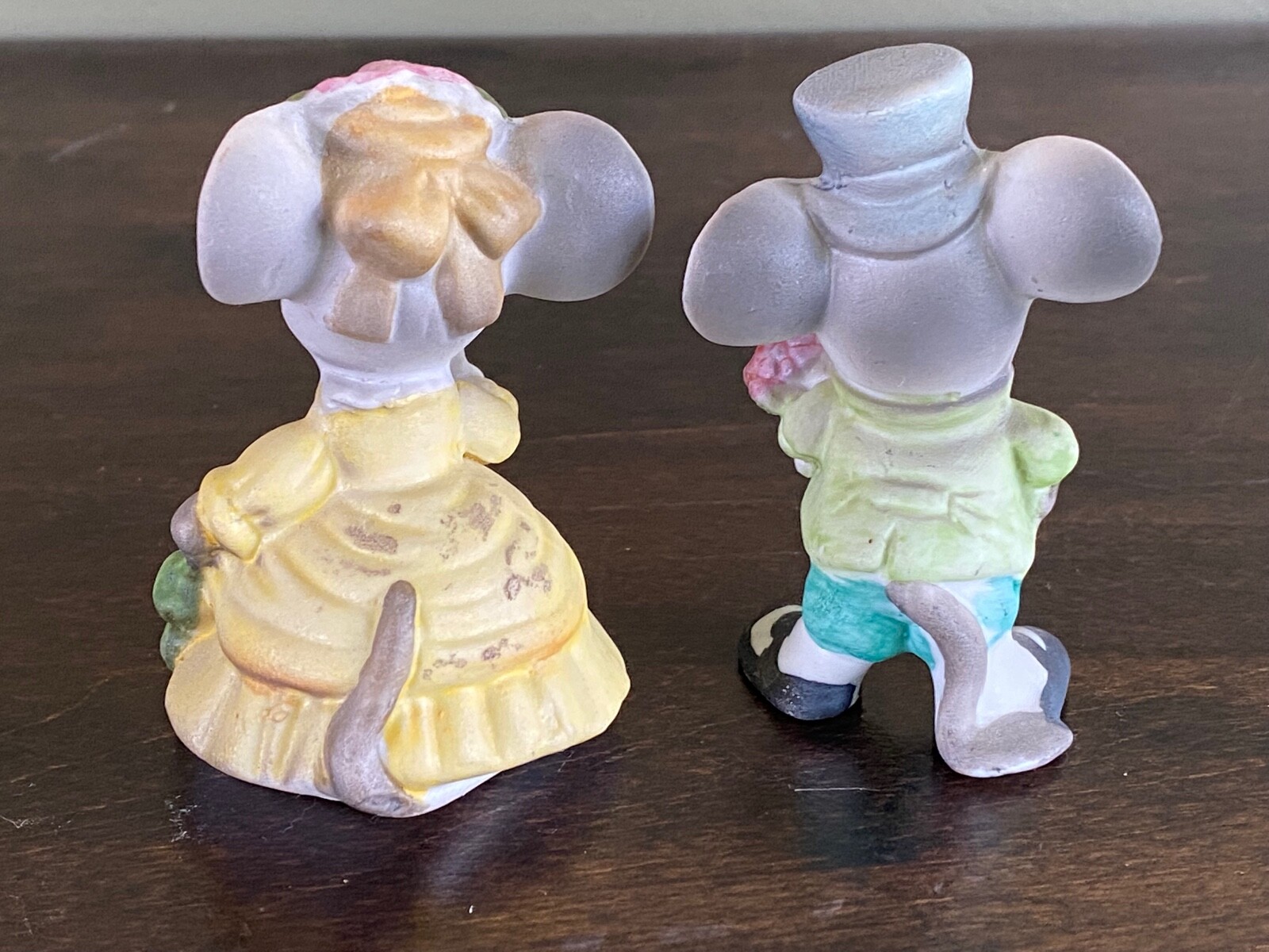 Set of 2 Vintage Mouse Figurines Porcelain Colonial Theme Boy Girl | eBay
