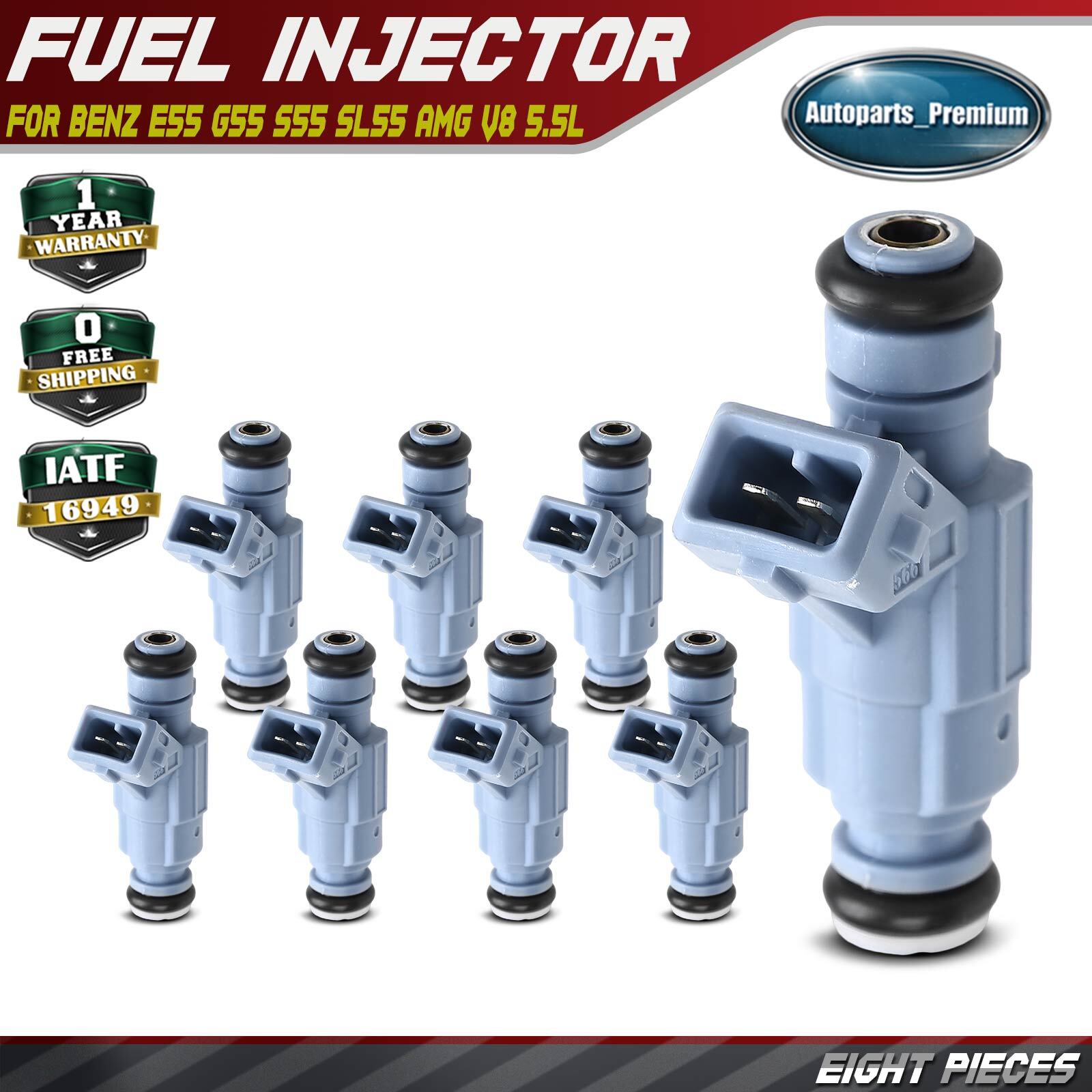 8x Fuel Injector for Mercedes-Benz CL203 W220 W463 R230 CL55 AMG 03-06 ...
